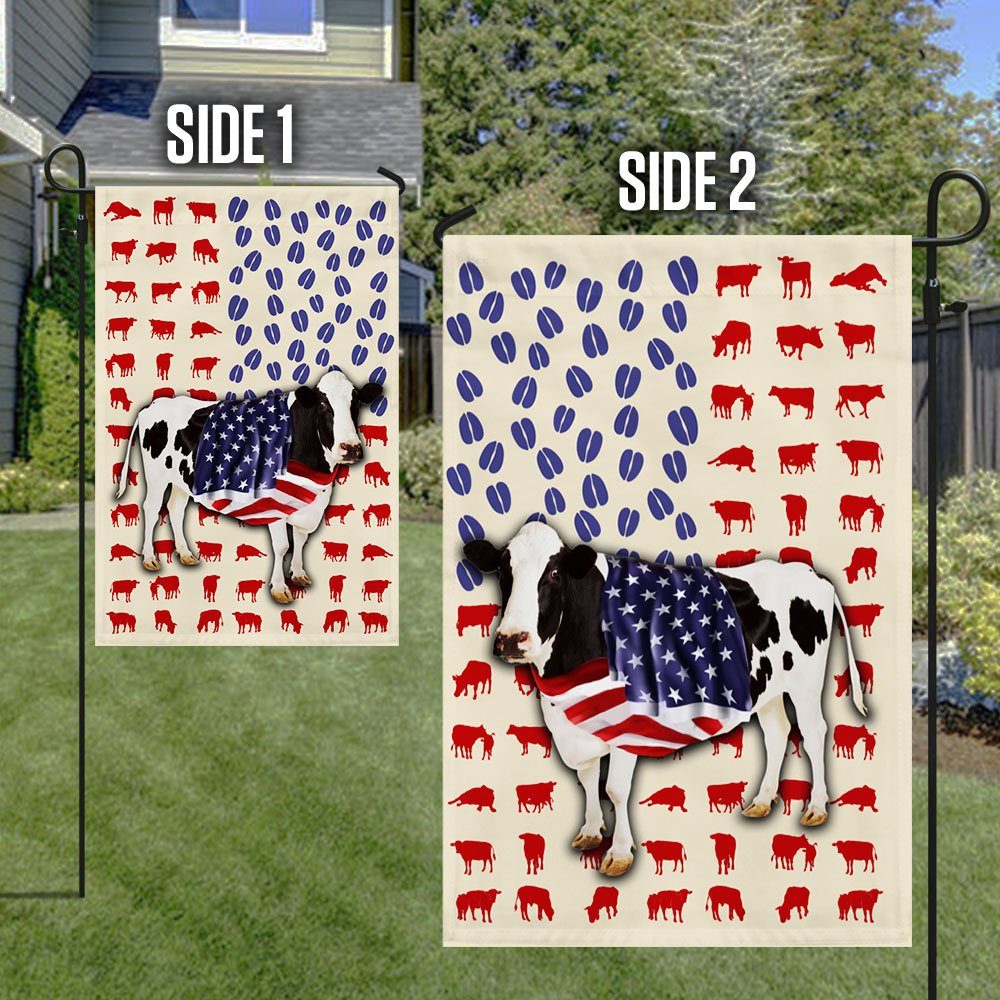 Cow Flag Dairy Cattle American Flag QTR15F - Flagwix