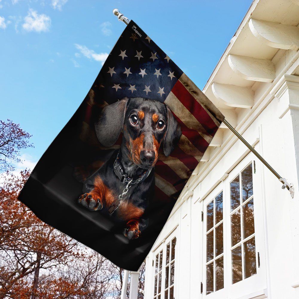 Dachshund American Flag - Flagwix