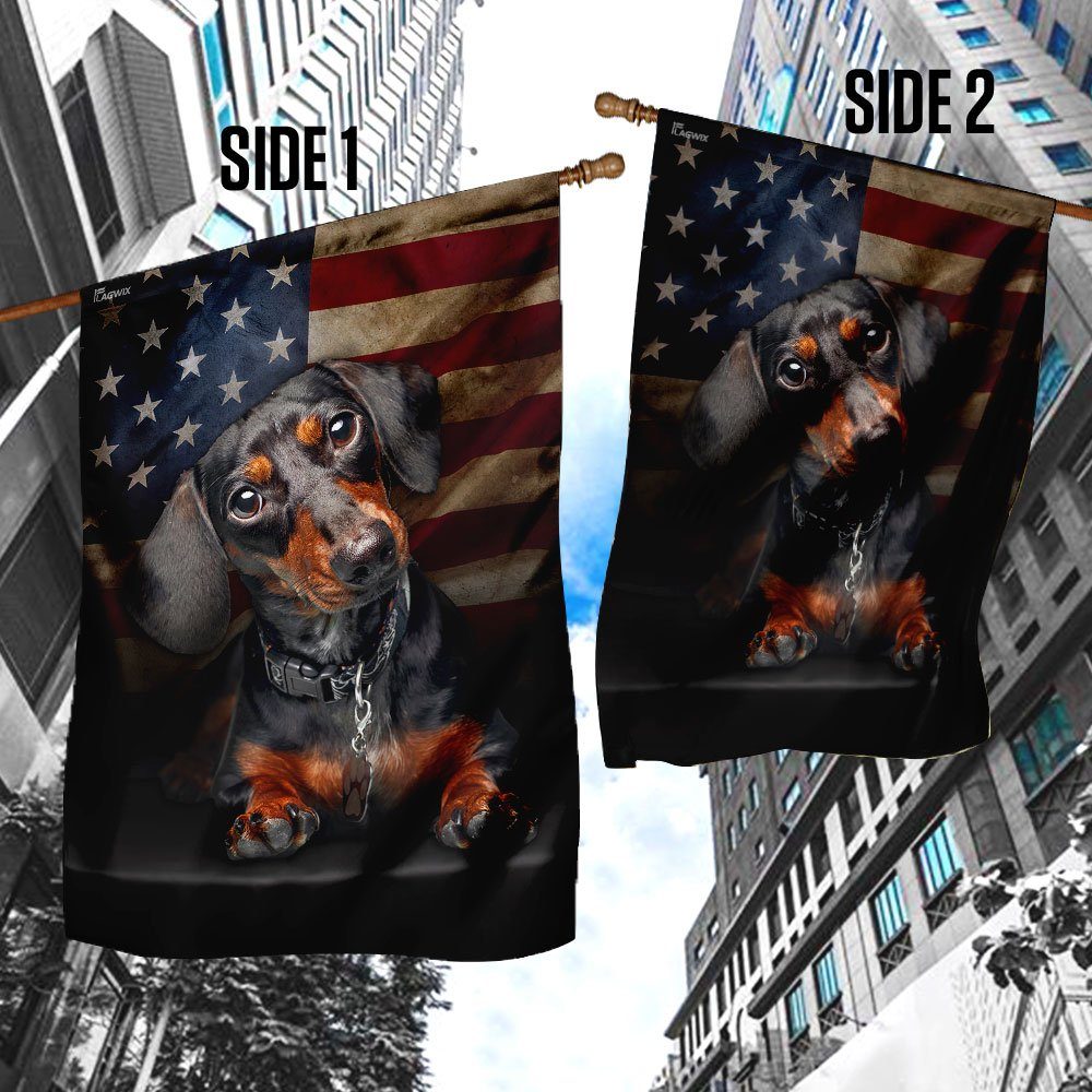 Dachshund American Flag - Flagwix