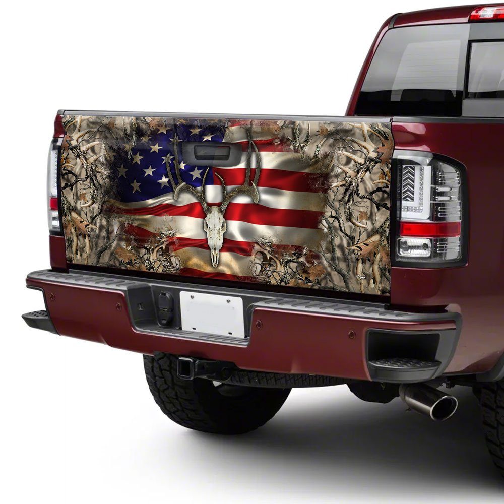 Deer American Truck Tailgate Decal Sticker Wrap - Flagwix