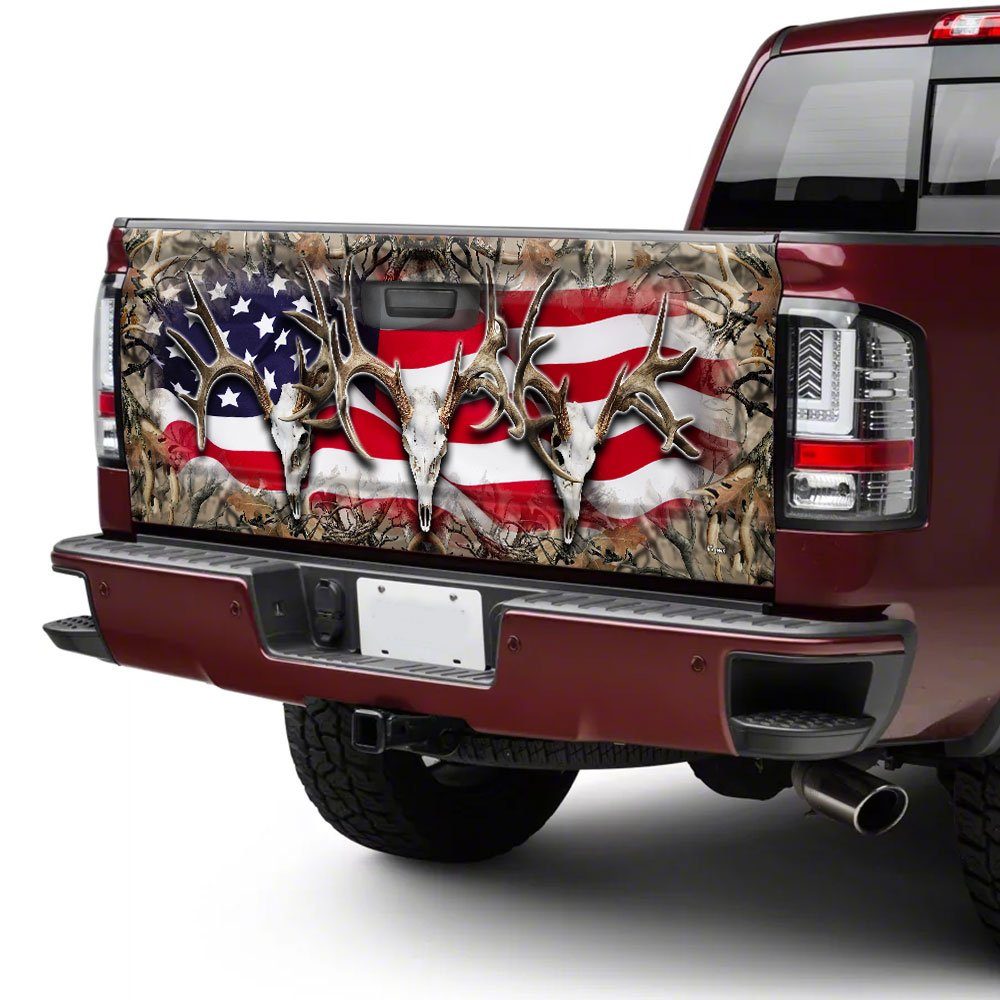 Deer American Truck Tailgate Decal Sticker Wrap - Flagwix