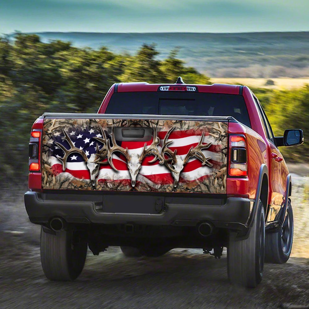 Deer American Truck Tailgate Decal Sticker Wrap - Flagwix