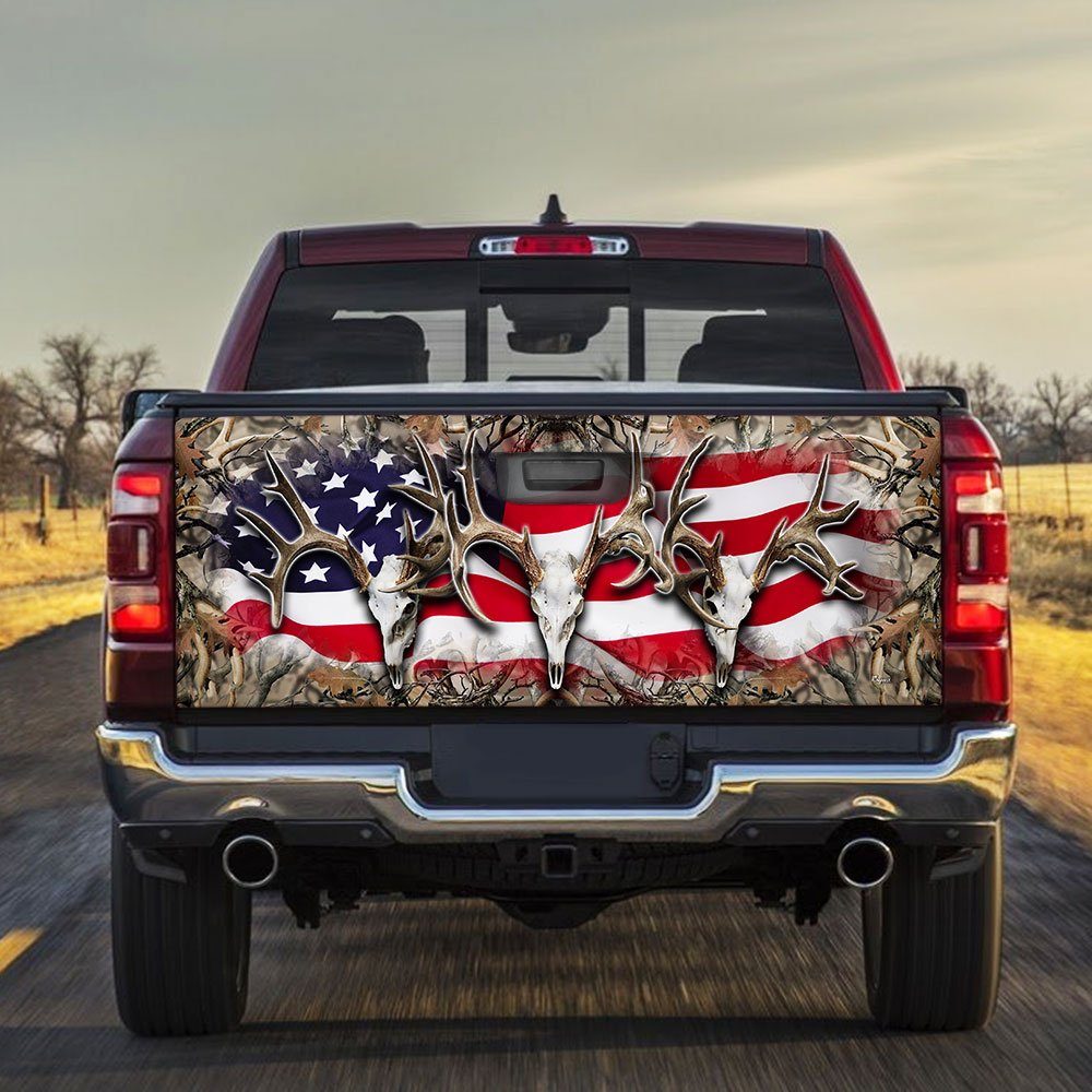 Deer American Truck Tailgate Decal Sticker Wrap - Flagwix