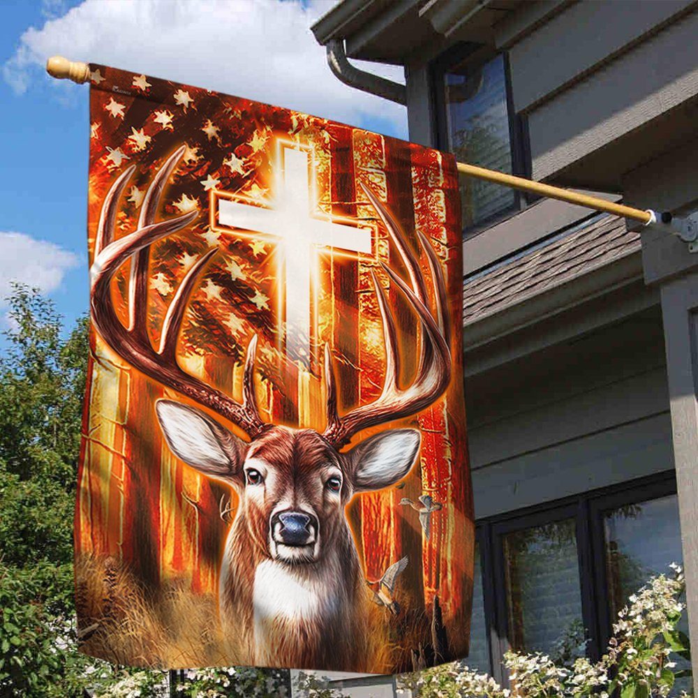 Deer Hunting American Flag THH3627F - Flagwix