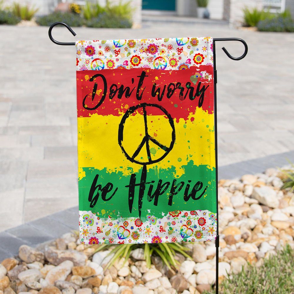 Don't Worry - Be Hippie Flag - Flagwix
