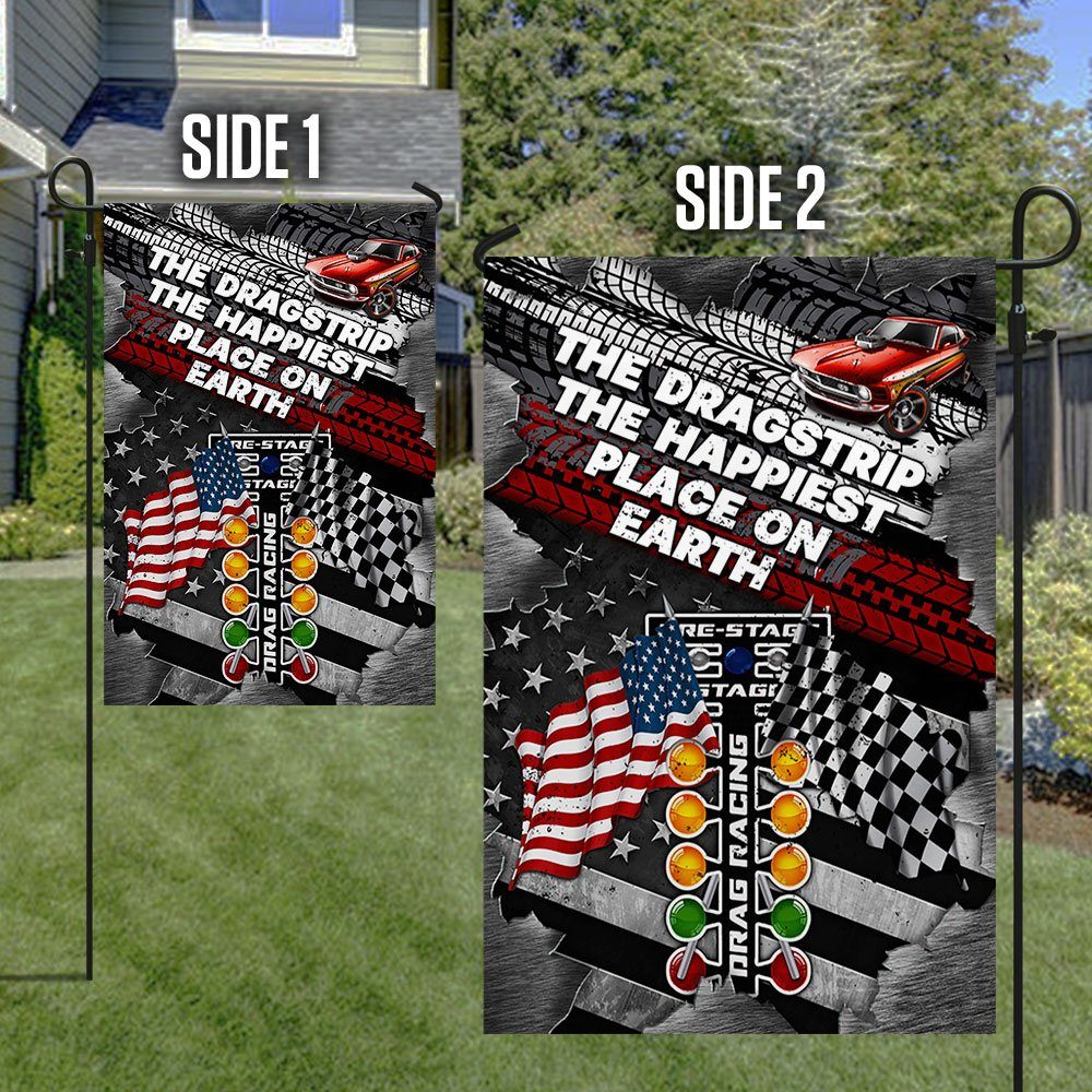 Drag Racing Flag The Dragstrip The Happiest Place On Earth LHA1677F ...