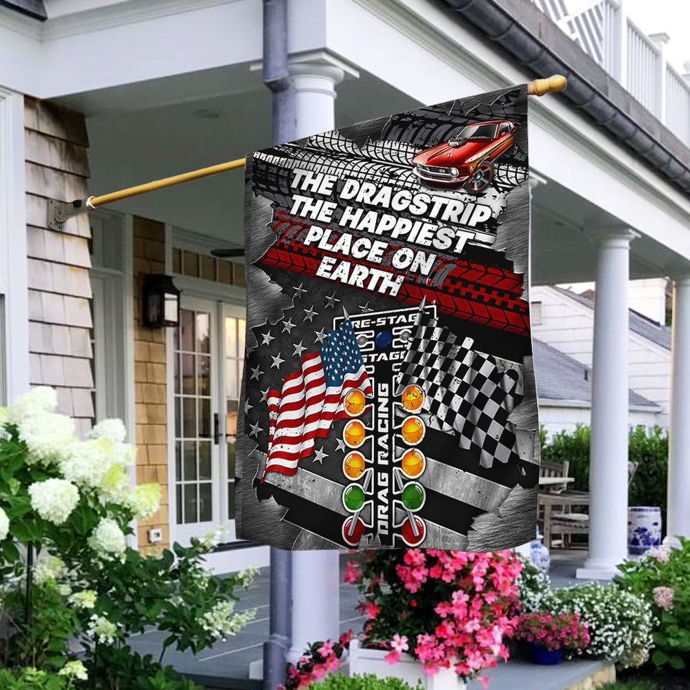 Drag Racing Flag The Dragstrip The Happiest Place On Earth LHA1677F ...