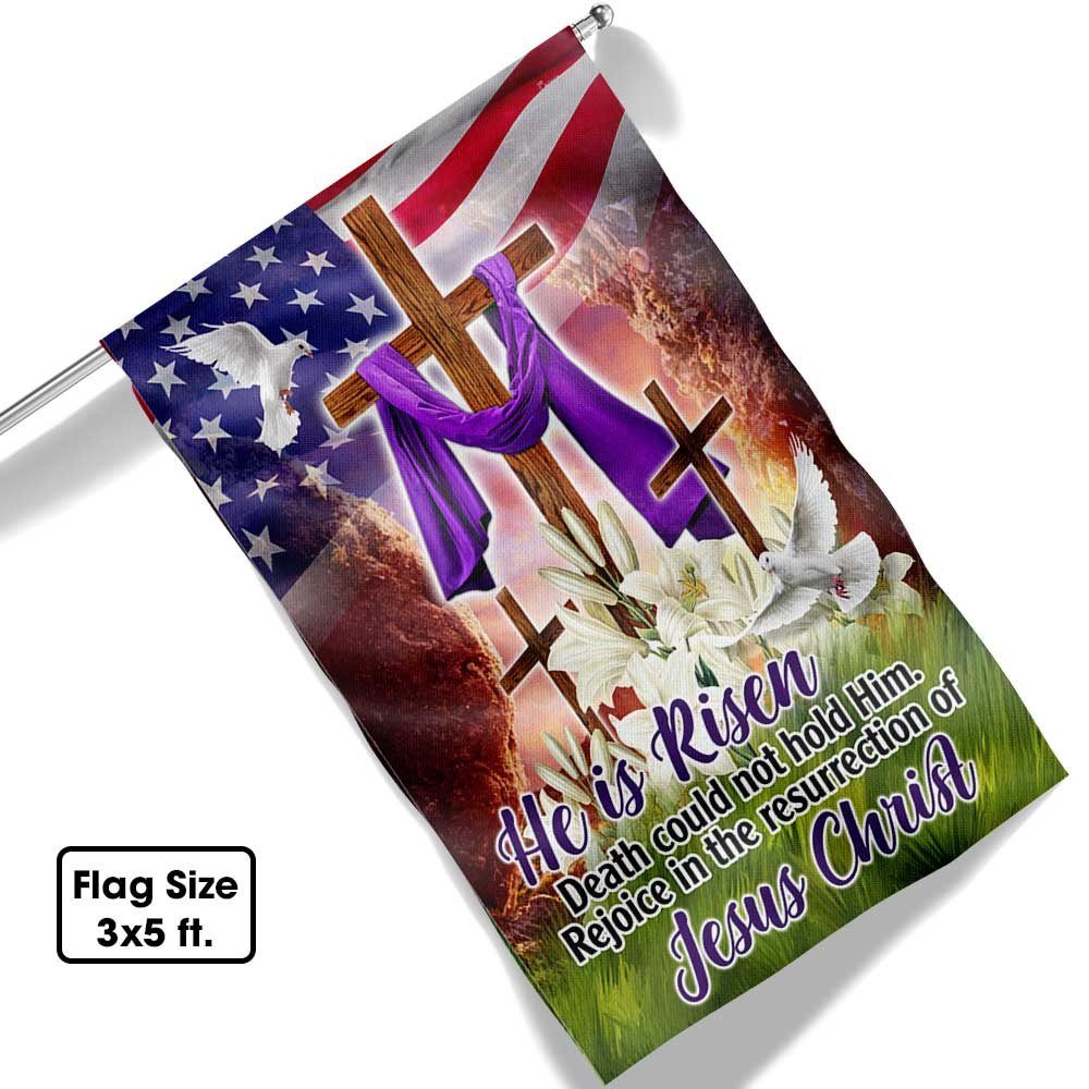 Easter Christian Flag He Is Risen Rejoice In The Resurrection Of Jesus ...