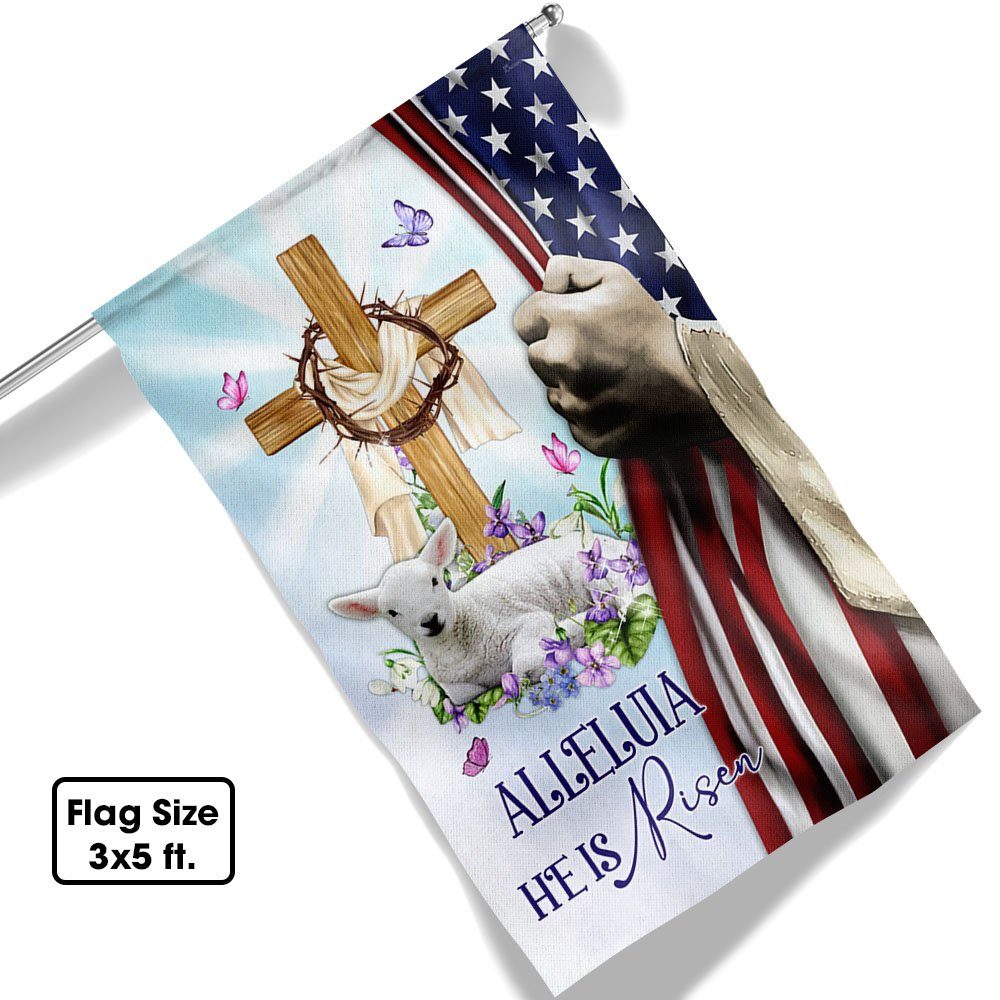 Easter Cross Resurrection of Jesus He Is Risen Flag MLN1074F - Flagwix