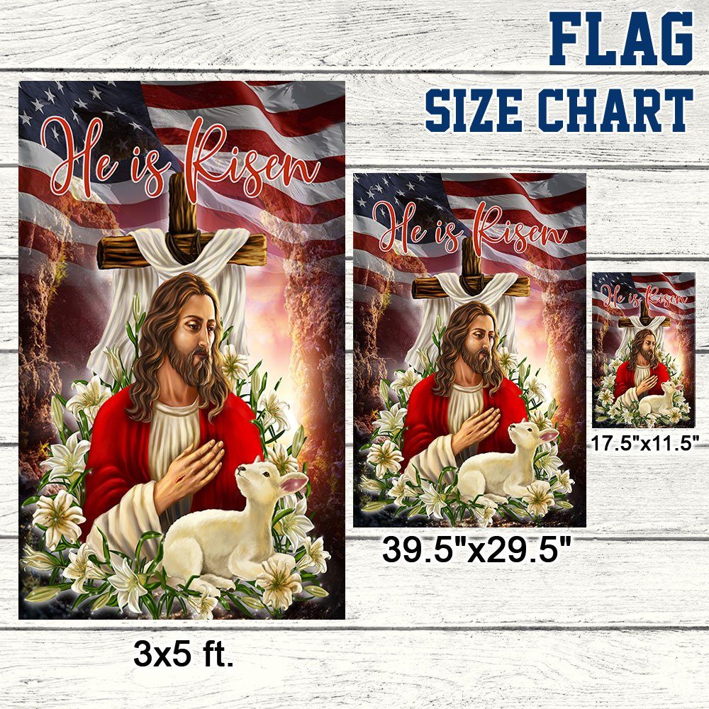 Easter Day Resurrection of Jesus He Is Risen Flag MLN1124F - Flagwix