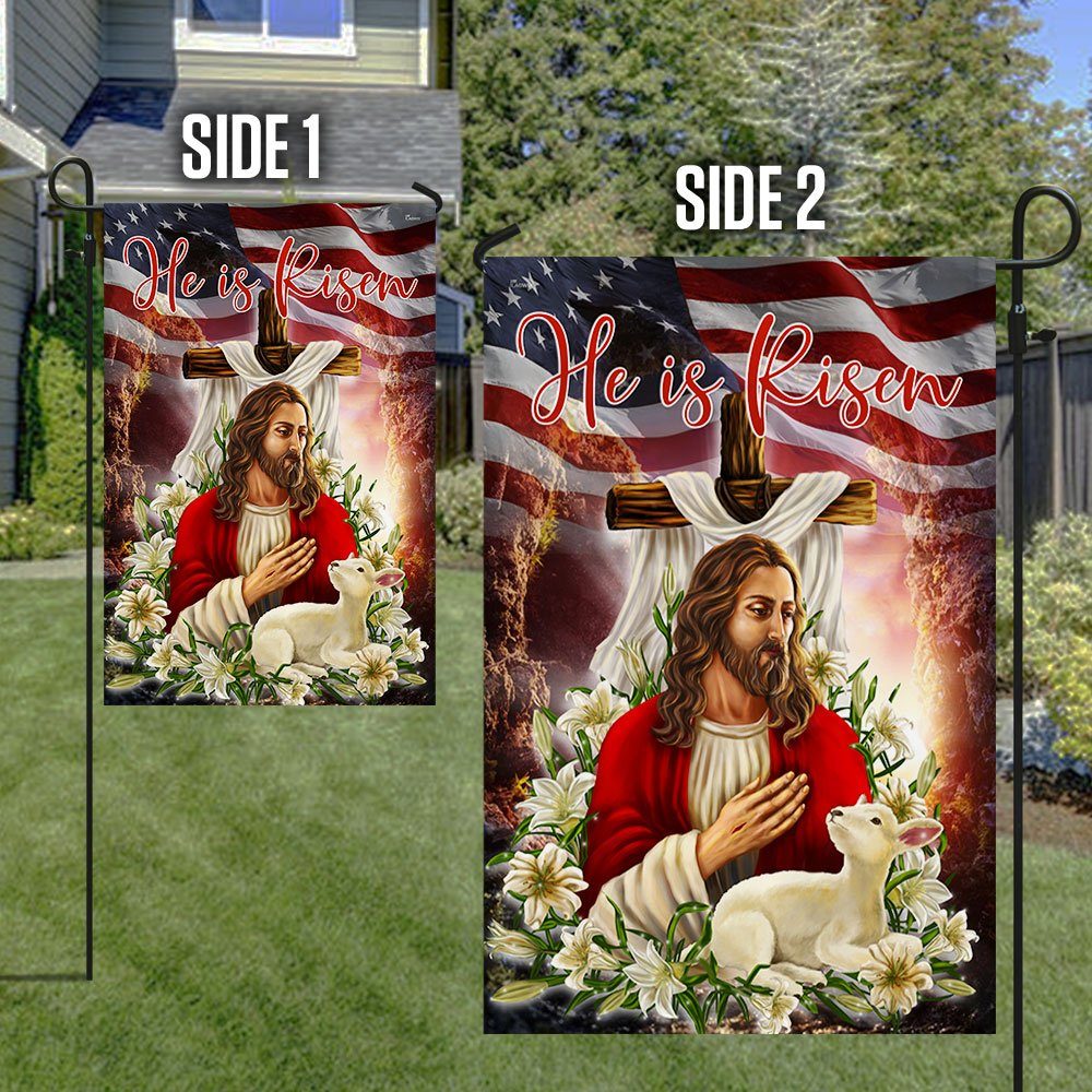 Easter Day Resurrection of Jesus He Is Risen Flag MLN1124F - Flagwix