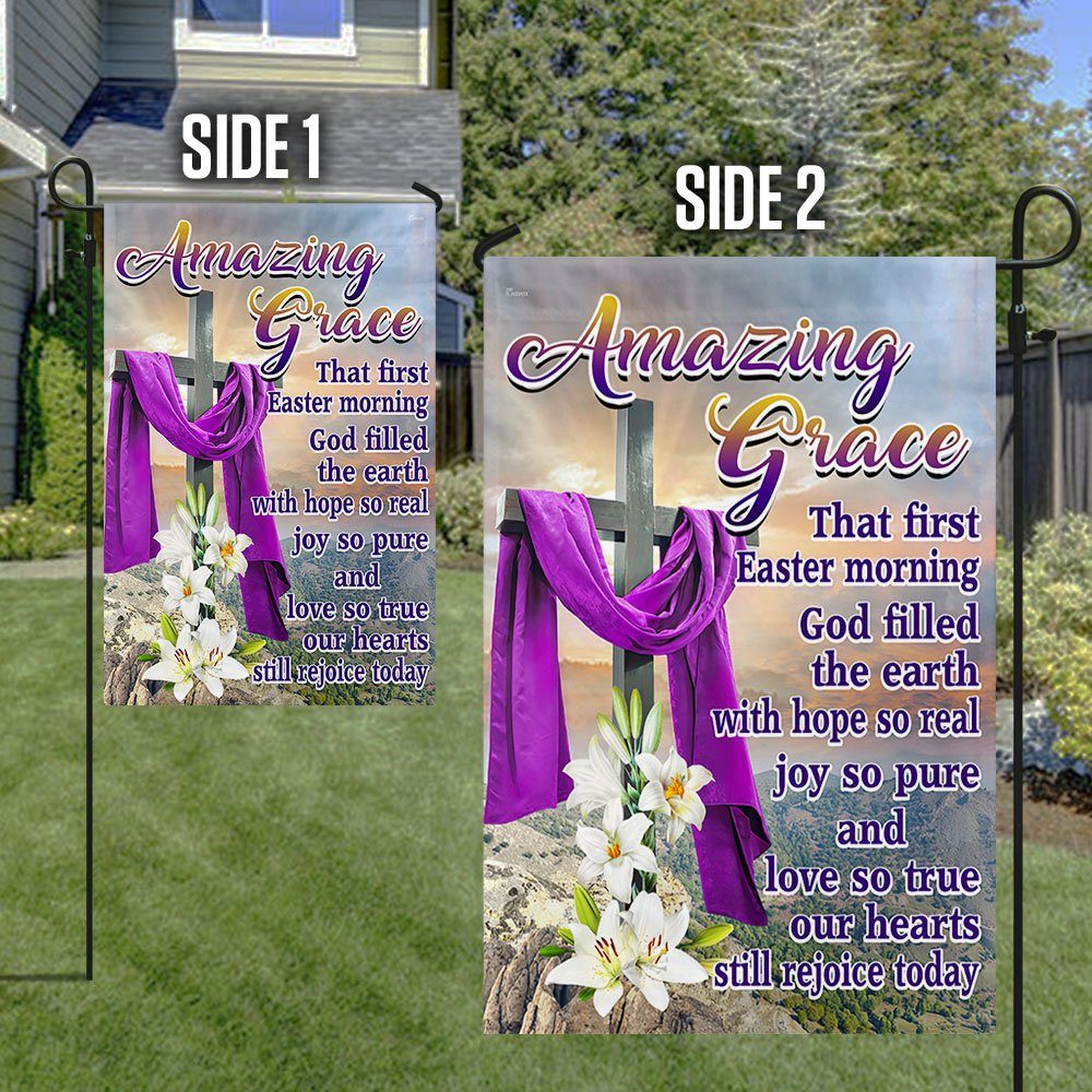 Easter Flag, Amazing Grace Jesus Christian Cross QNN829F - Flagwix