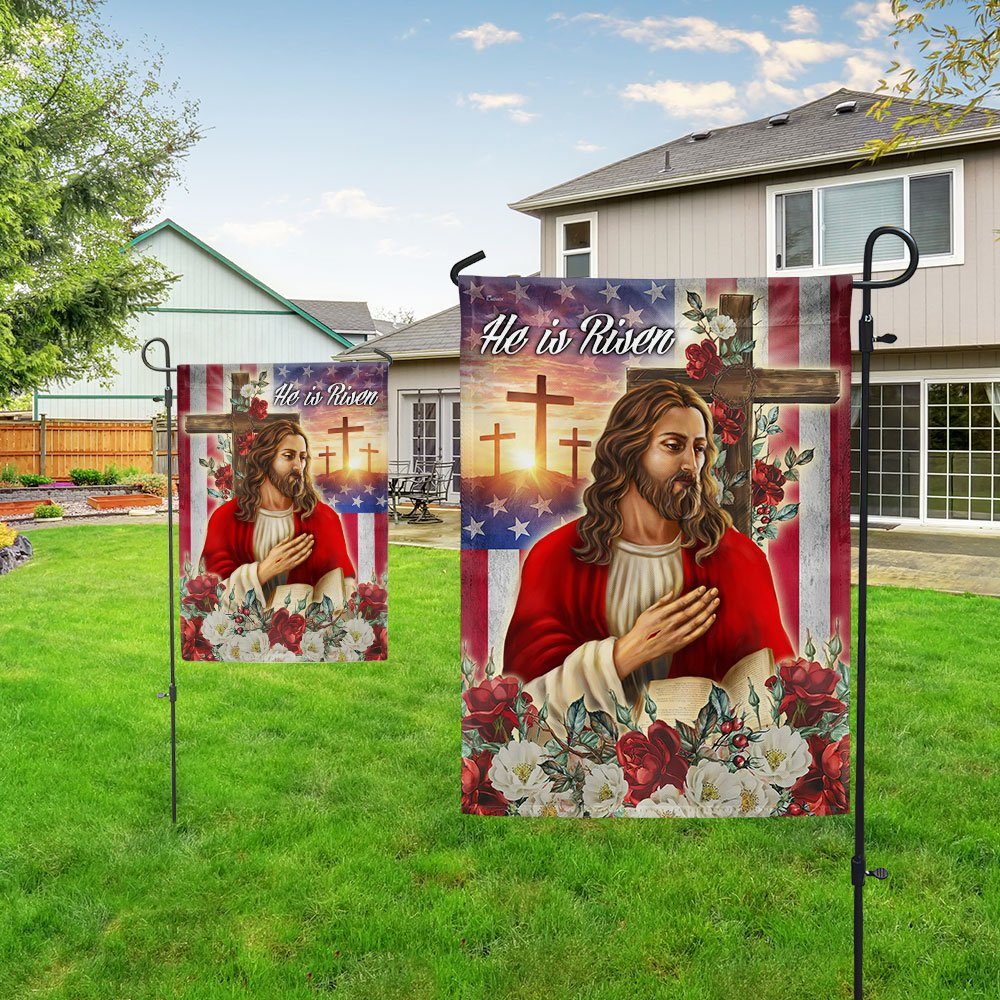 Easter Jesus Christ He Is Risen Flag MLN1122F – Flagwix