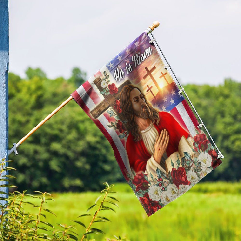 Easter Jesus Christ He Is Risen Flag MLN1122F – Flagwix