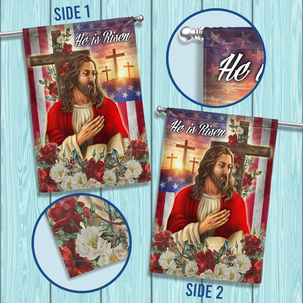 Easter Jesus Christ He Is Risen Flag MLN1122F – Flagwix