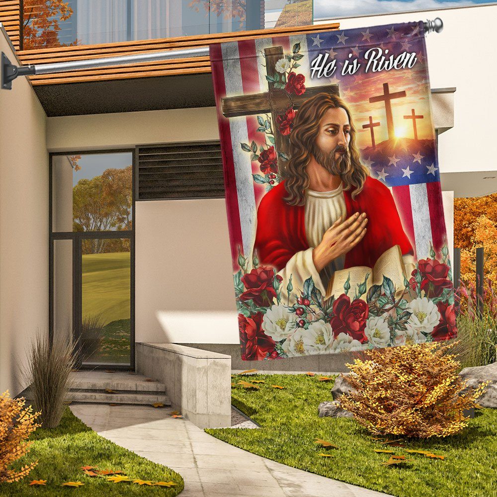 Easter Jesus Christ He Is Risen Flag MLN1122F – Flagwix