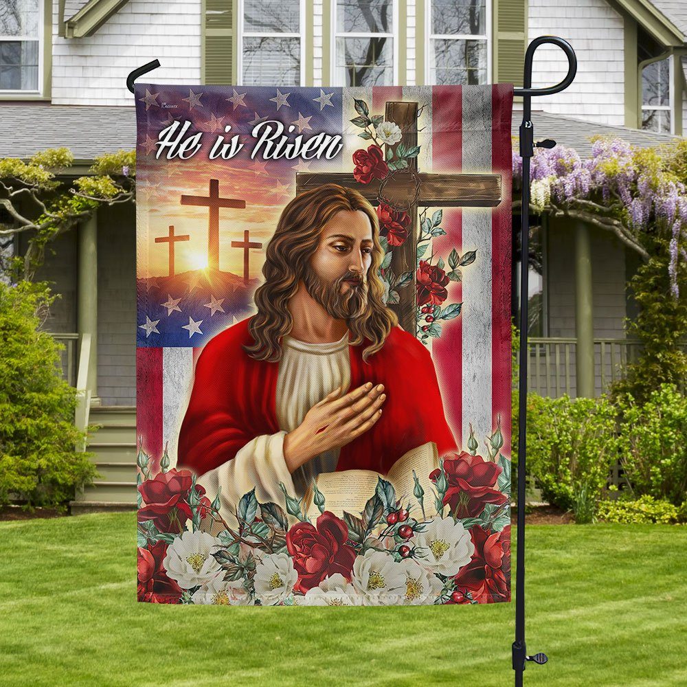 Easter Jesus Christ He Is Risen Flag MLN1122F - Flagwix