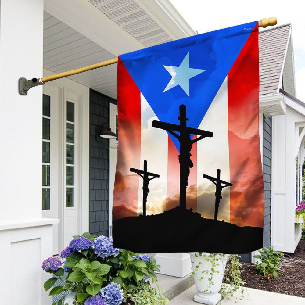 Easter Puerto Rico Flag He Is Risen TQN1055F - Flagwix