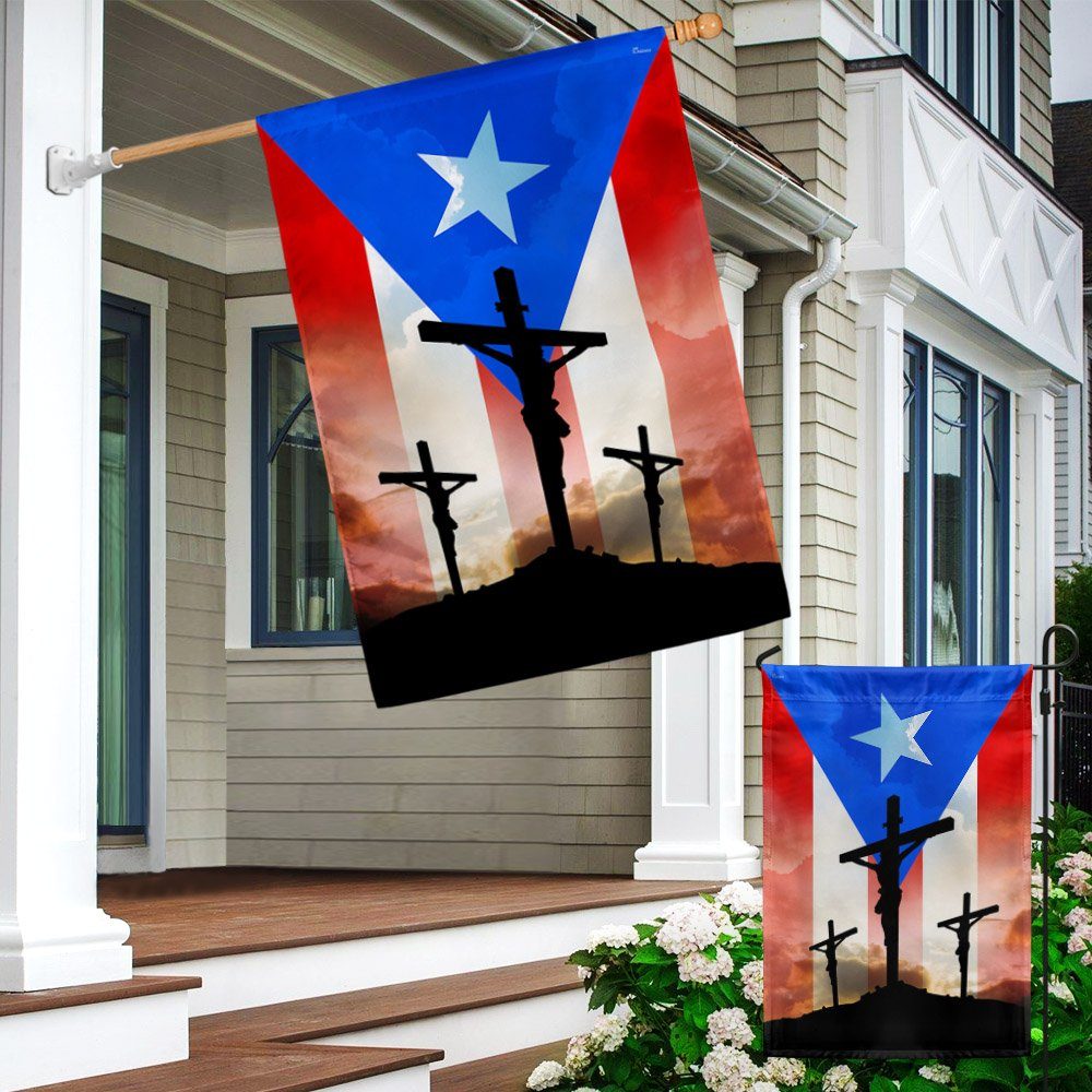 Easter Puerto Rico Flag He Is Risen TQN1055F - Flagwix