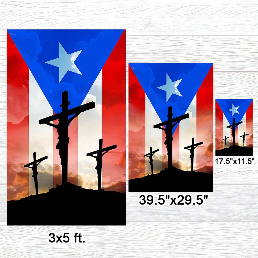 Easter Puerto Rico Flag He Is Risen TQN1055F - Flagwix
