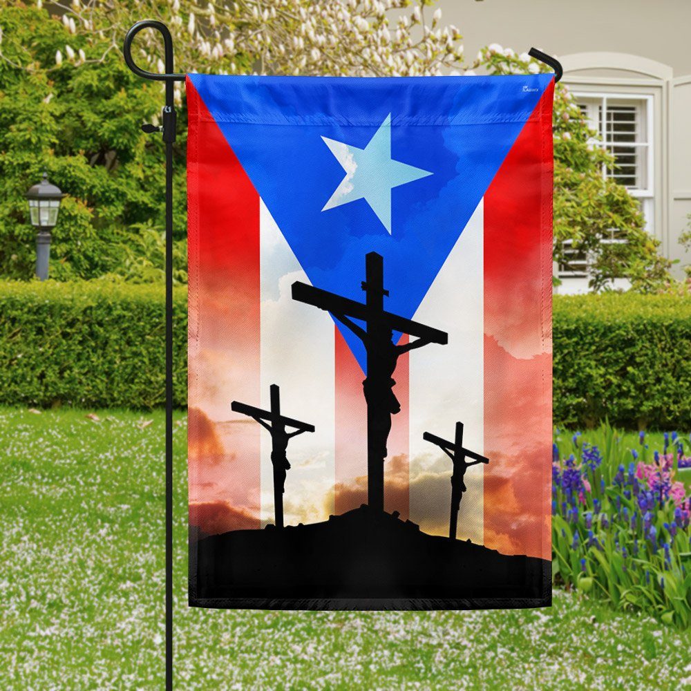 Easter Puerto Rico Flag He Is Risen TQN1055F - Flagwix