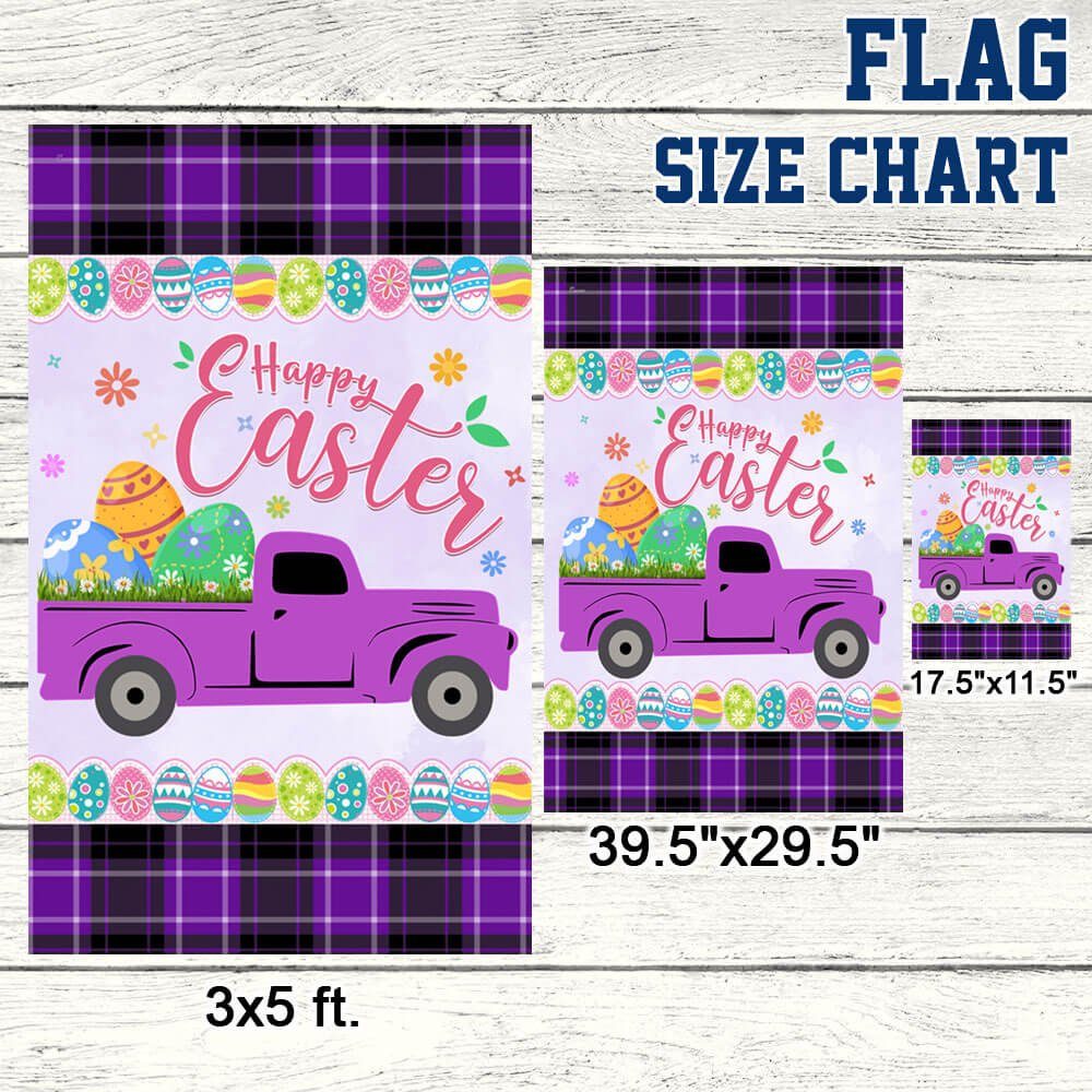 Easter Truck Happy Easter Flag MLN1129F - Flagwix