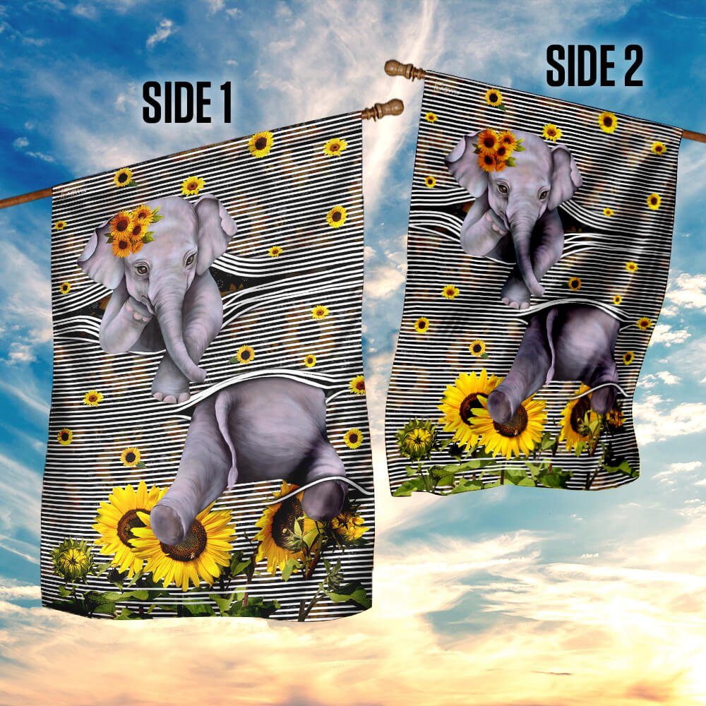 Elephant Sunflower Flag – Flagwix