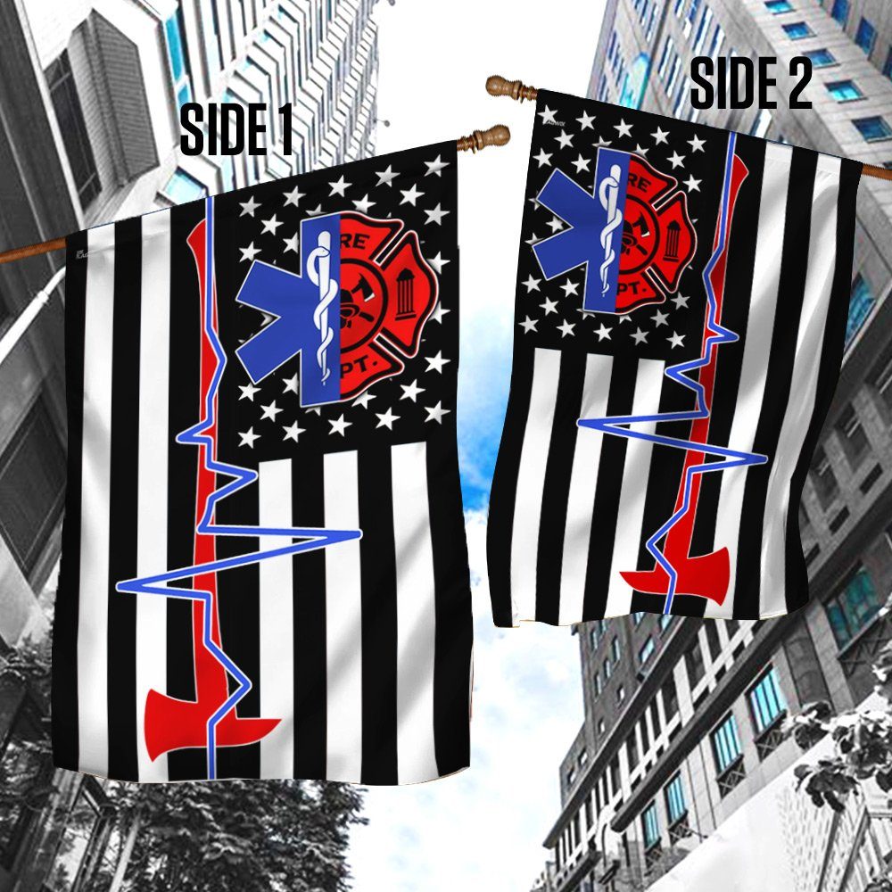 EMT Firefighter US Flag TQN25F - Flagwix