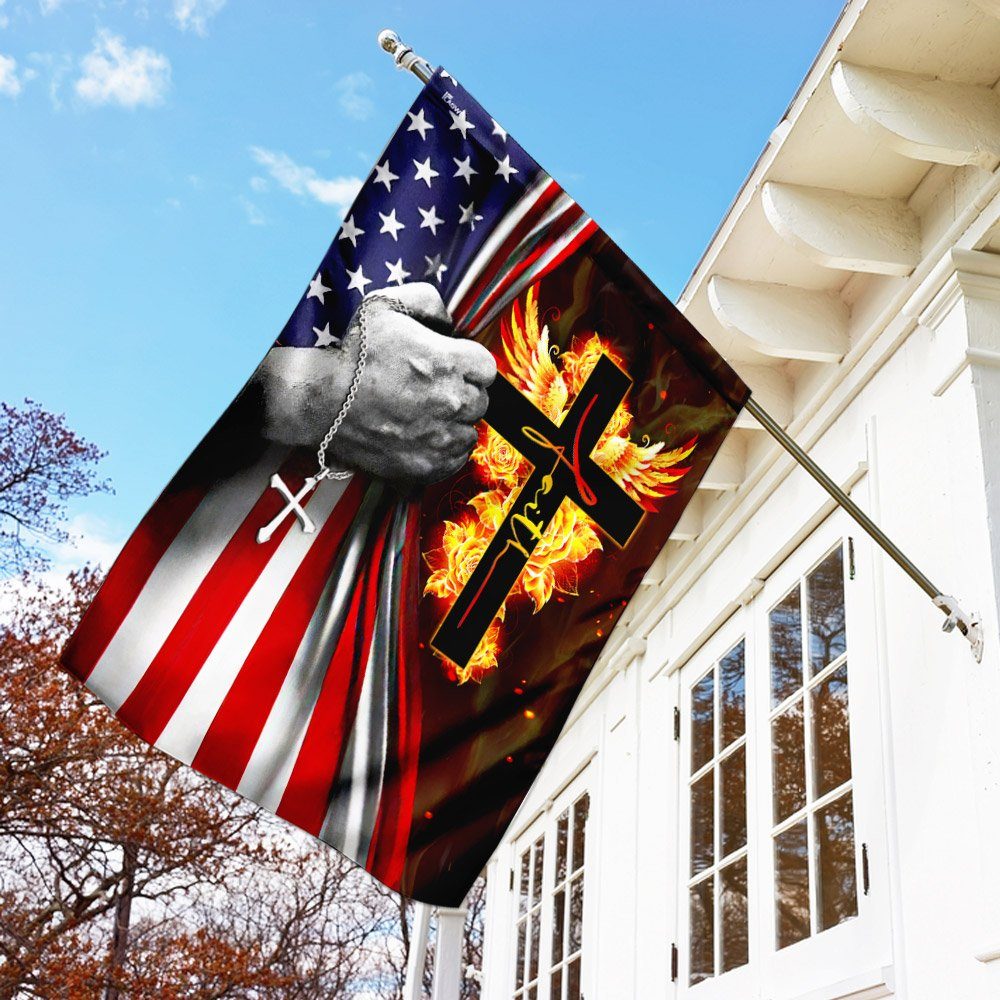 Faith Cross American With Wing Flag – Flagwix