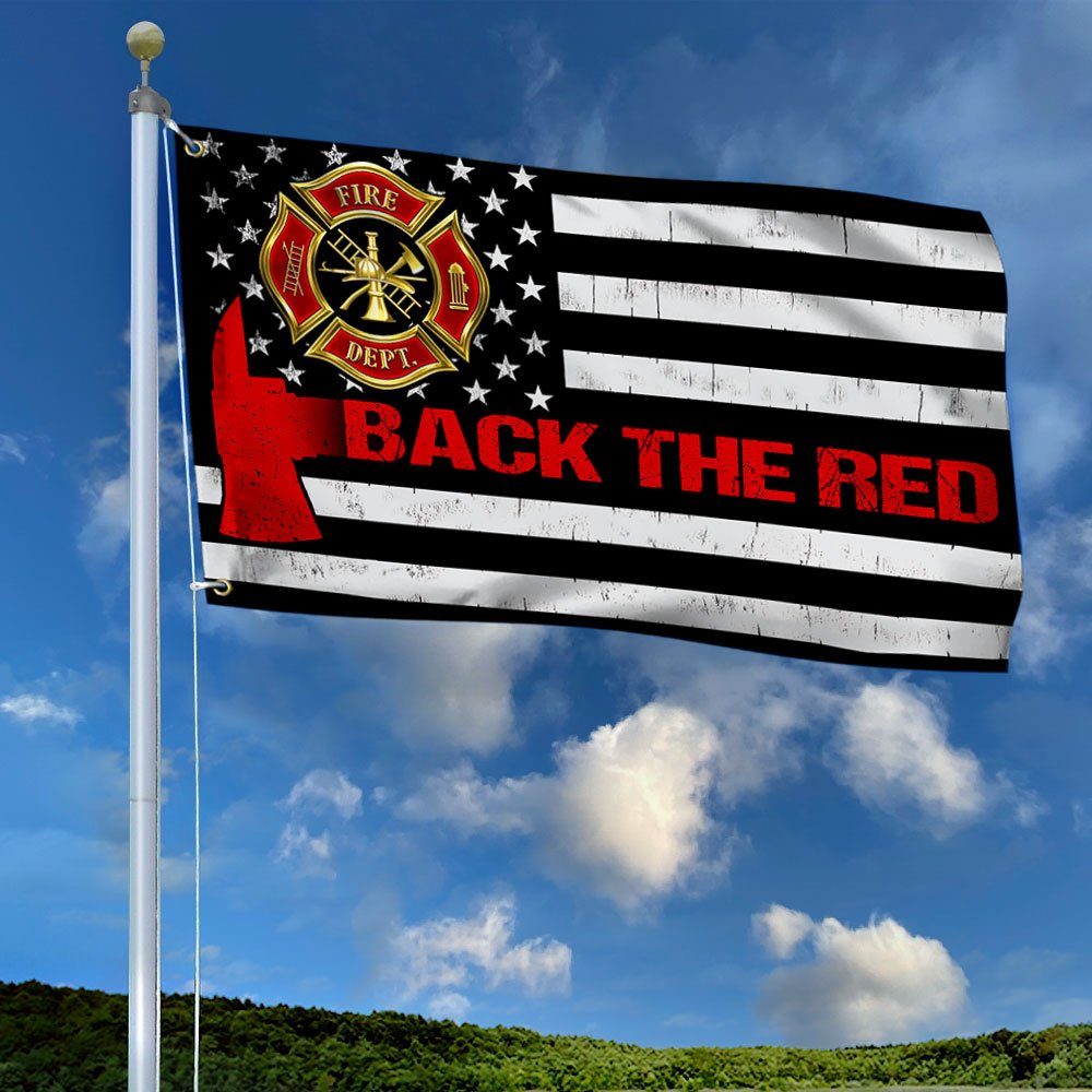 Firefighter. Back The Red. American Flag TPT53GF – Flagwix