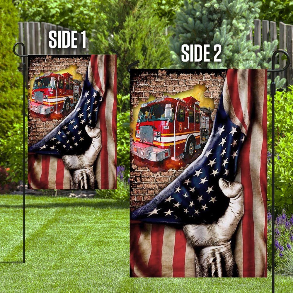 Firefighter. Fire Truck Flag – Flagwix