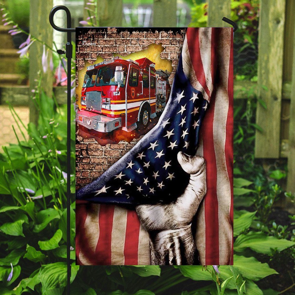 Firefighter. Fire Truck Flag – Flagwix