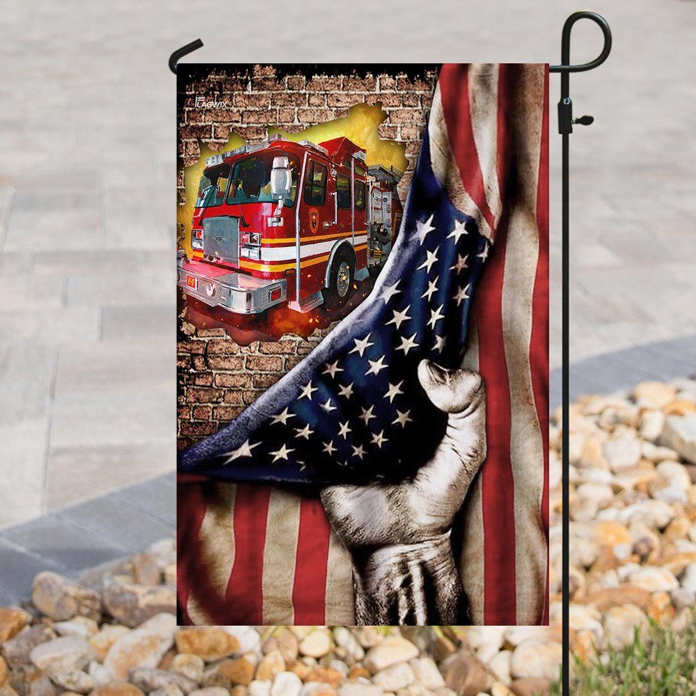Firefighter. Fire Truck Flag – Flagwix