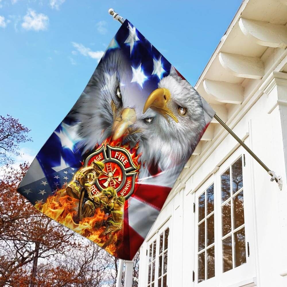 Firefighter American Eagle Flag – Flagwix