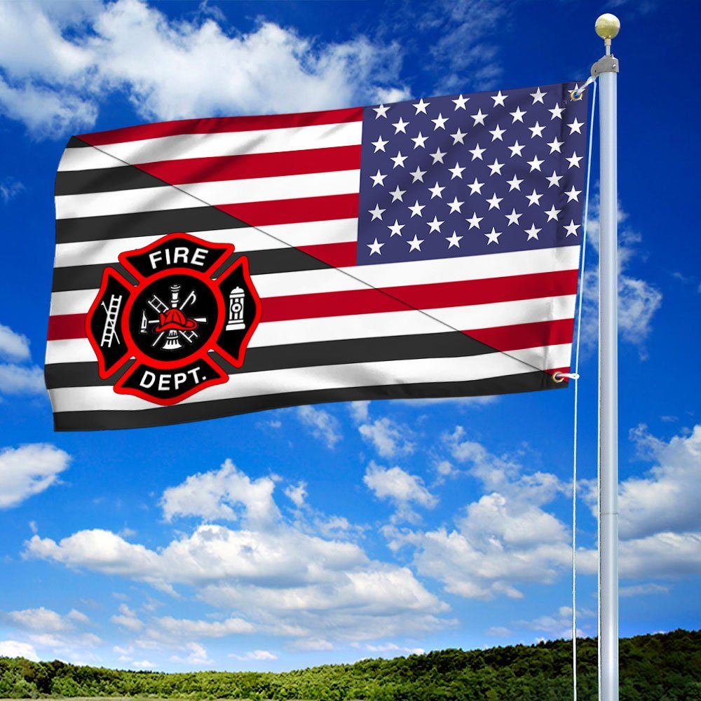 Firefighter Flag Firefighter American Grommet Flag TRL1958GF – Flagwix