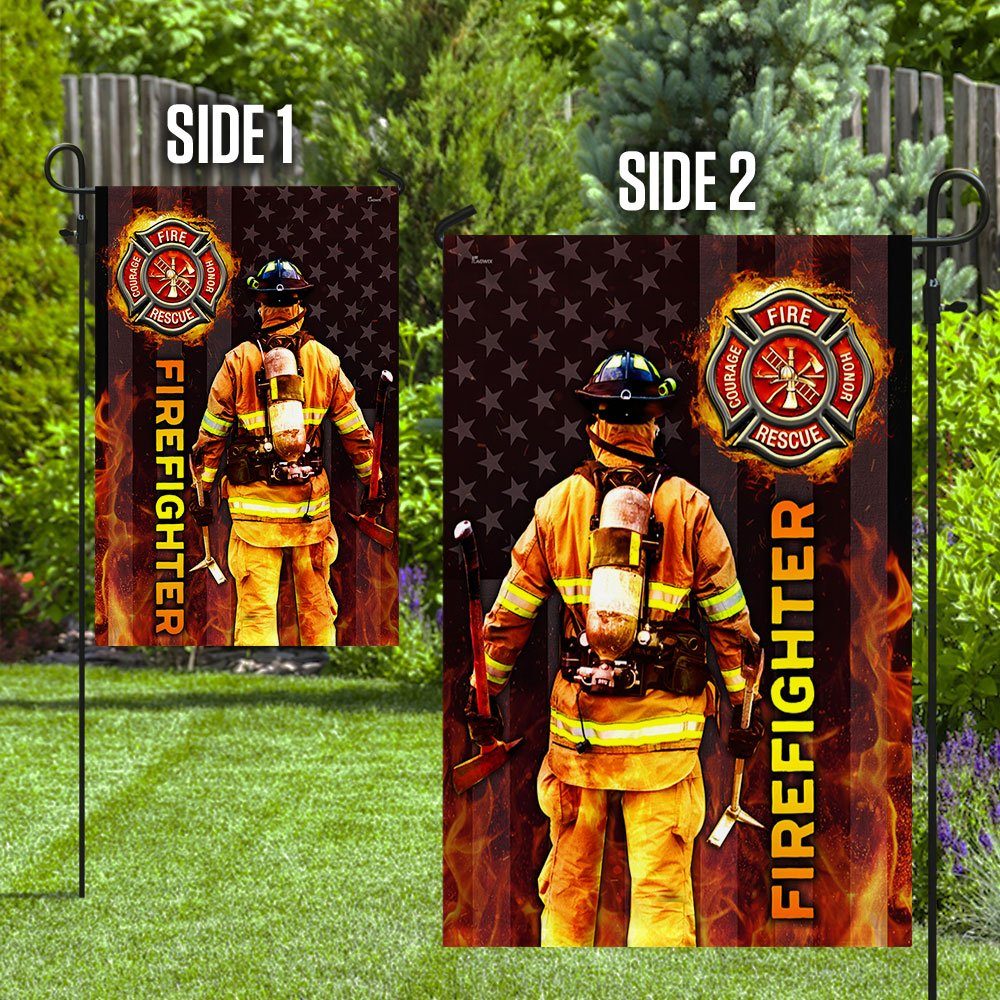 Firefighter Flag Proud Firefighter American Flag QTR01F - Flagwix
