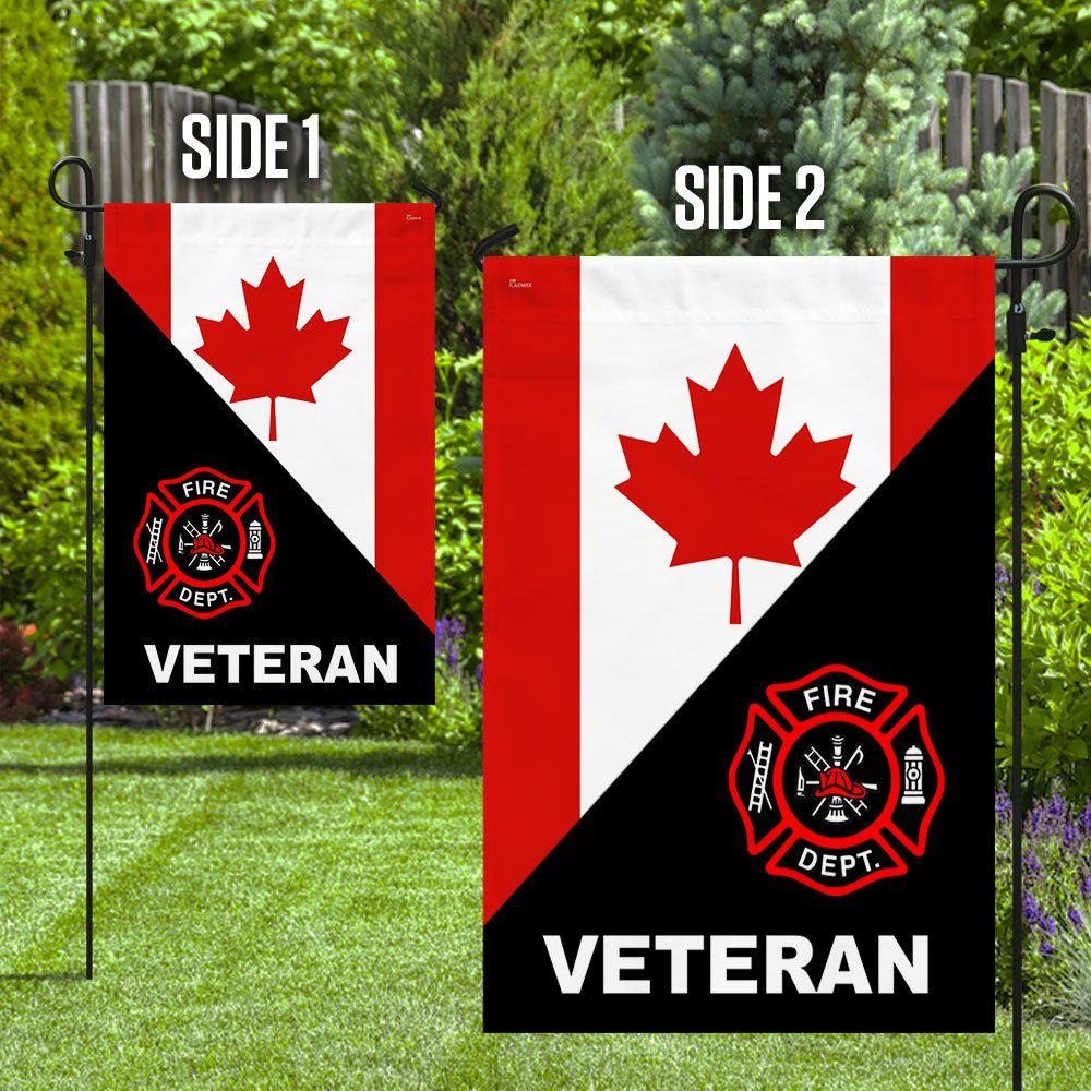 Firefighter Flag Veteran Firefighter Canadian Flag TRL1302F - Flagwix