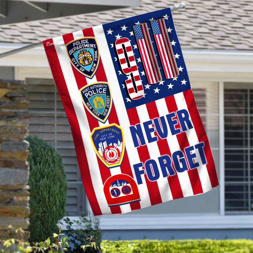 First Responder American Flag Flagwix™ Never Forget September 11 Flag TRN1169F – Flagwix