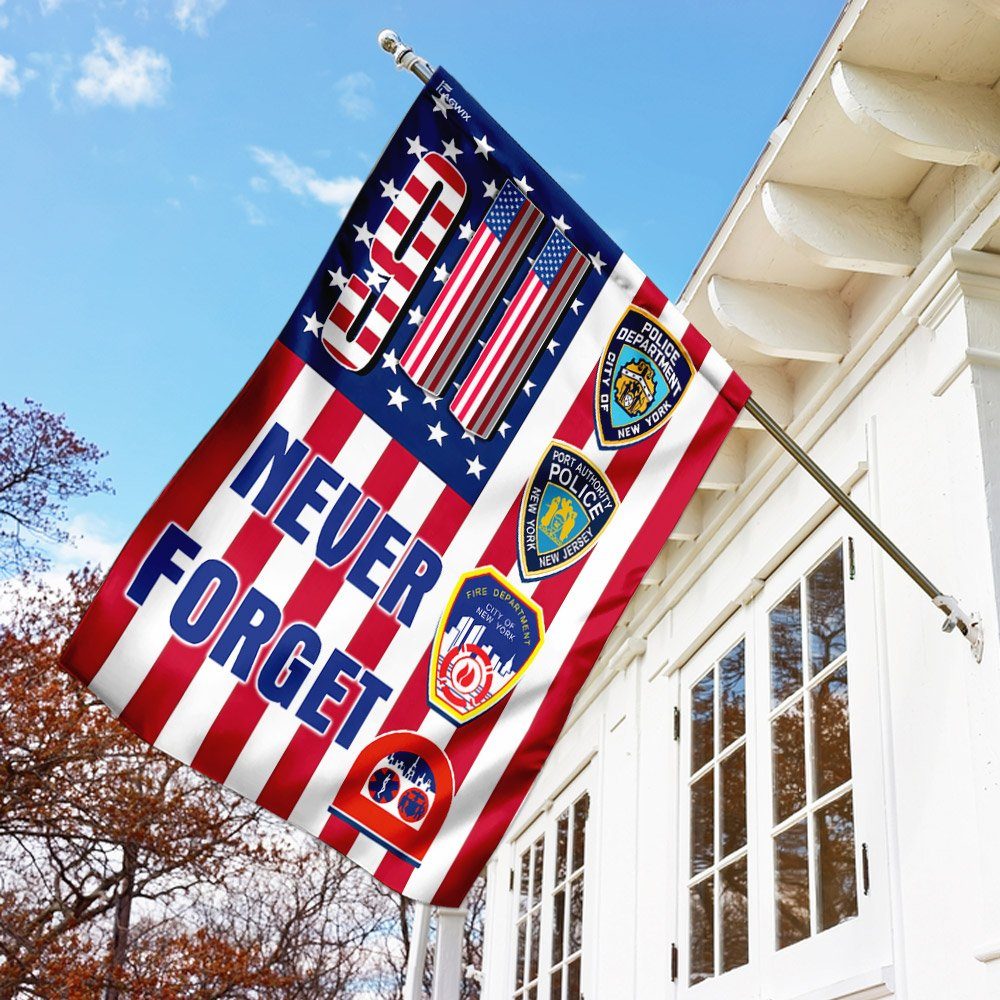 First Responder American Flag Flagwix™ Never Forget September 11 Flag TRN1169F – Flagwix