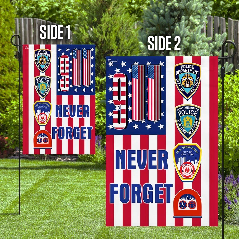 First Responder American Flag Flagwix™ Never Forget September 11 Flag TRN1169F – Flagwix