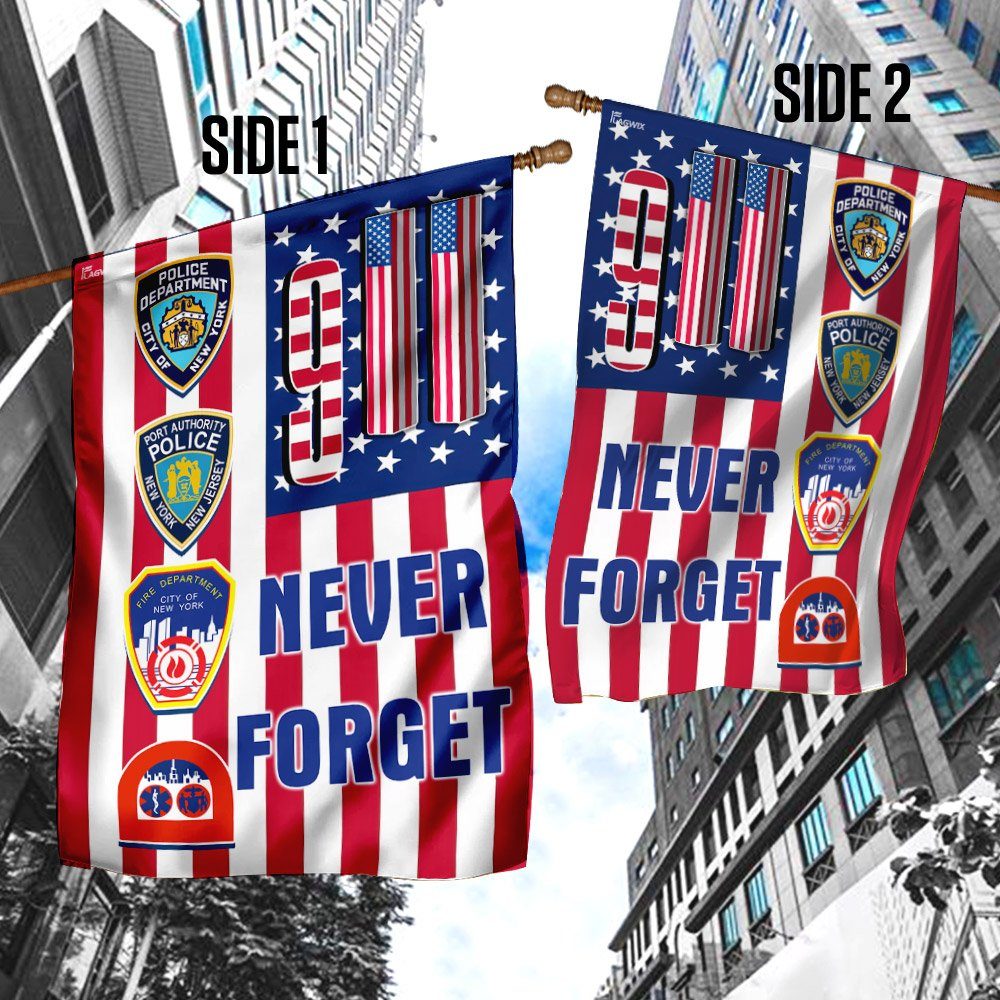 First Responder American Flag Flagwix™ Never Forget September 11 Flag TRN1169F – Flagwix