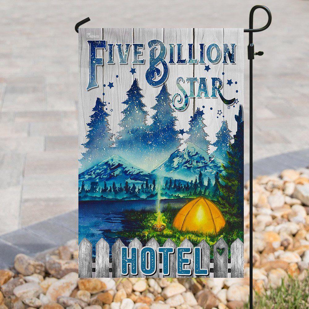 Five Billion Star Hotel Camping Flag – Flagwix