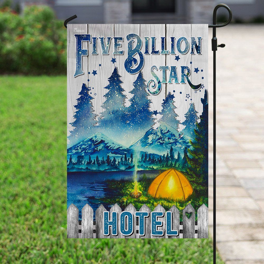 Five Billion Star Hotel Camping Flag – Flagwix