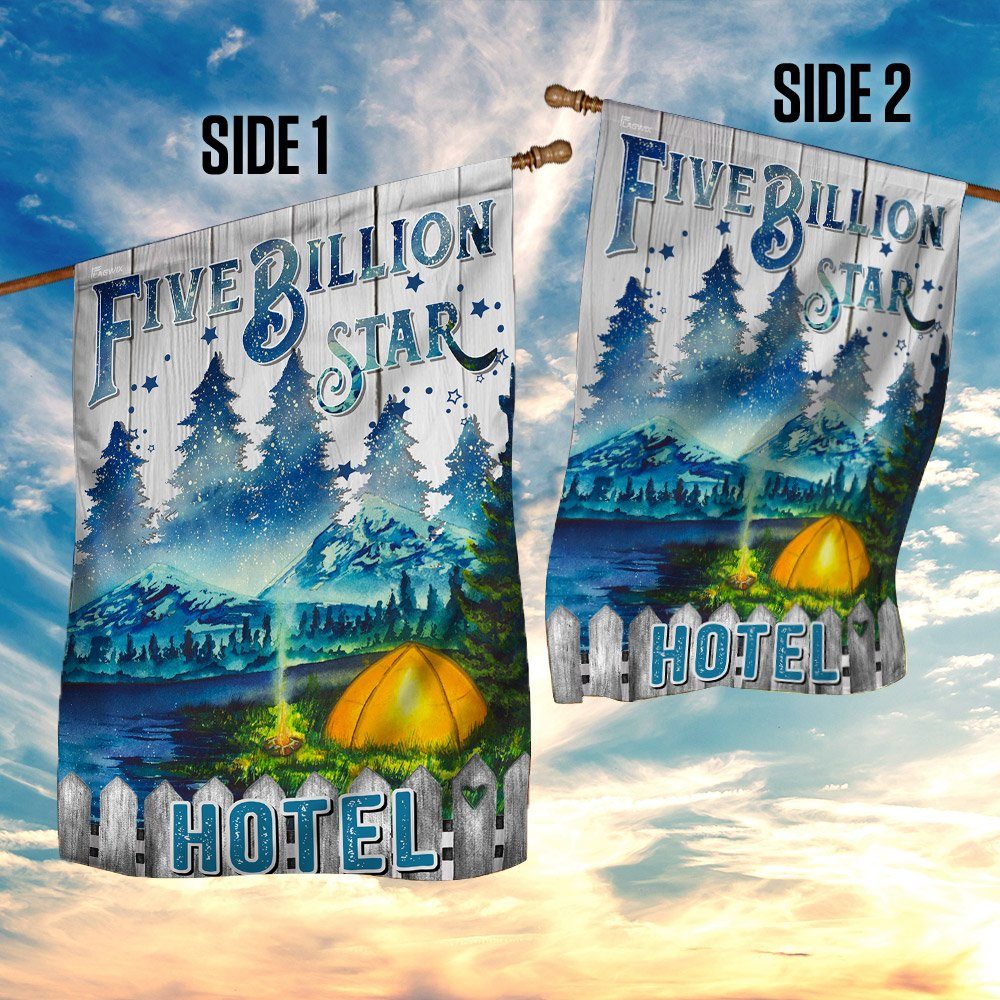 Five Billion Star Hotel Camping Flag – Flagwix