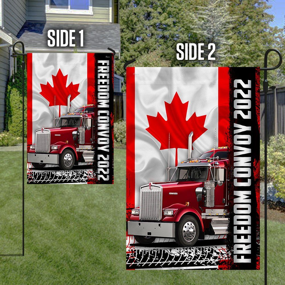 Freedom Convoy 2022 Flag Canadian Trucker BNL494F - Flagwix