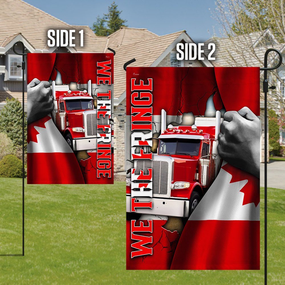 Freedom Convoy 2022 Truck Canada Flag We The Fringe MLH2222Fv1 - Flagwix