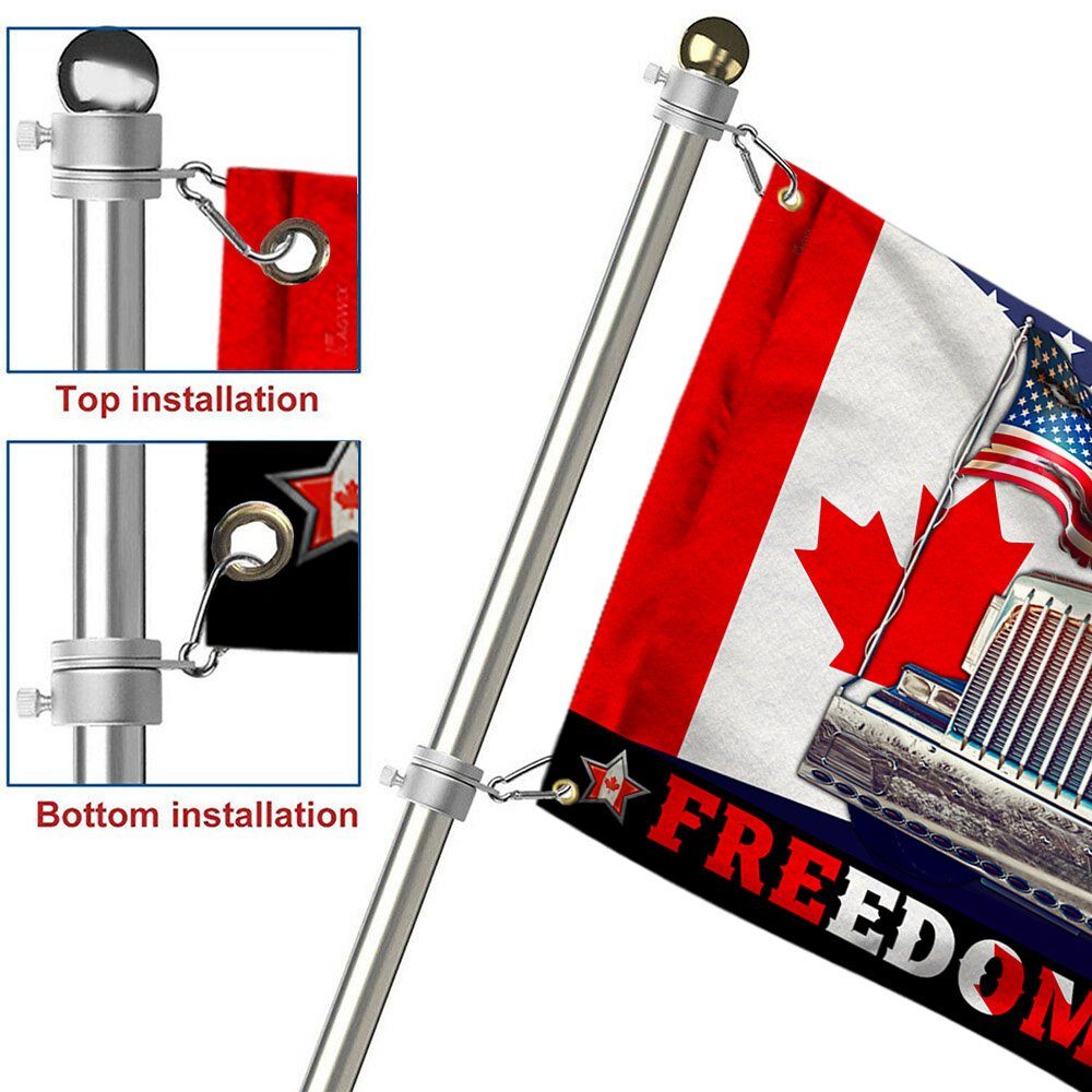 Freedom Convoy Grommet Flag Canadian Truck MLH2216GF - Flagwix