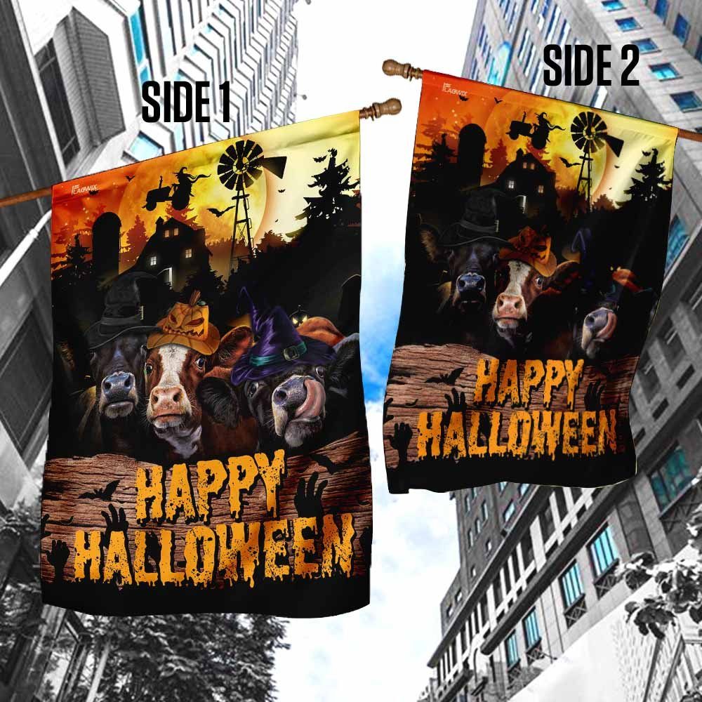 Funny Cows. Happy Halloween Flag – Flagwix