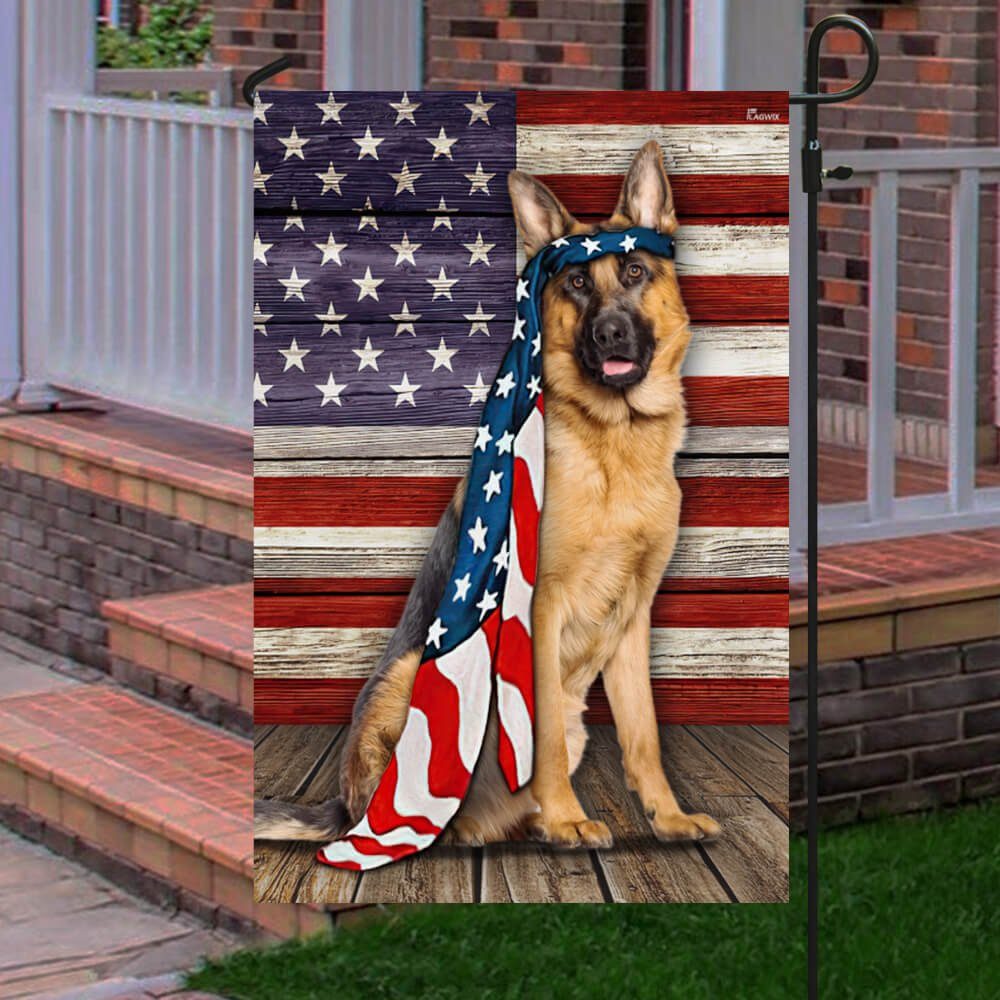 German Shepherd Dog Flag Charming Dog NTB216F – Flagwix