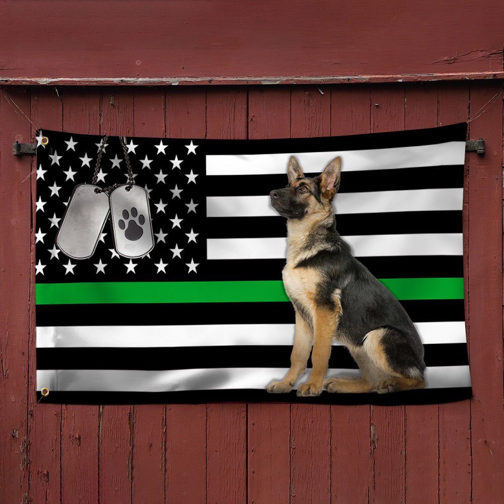 German Shepherd Flag Military Dog German Shepherd Grommet Flag ...